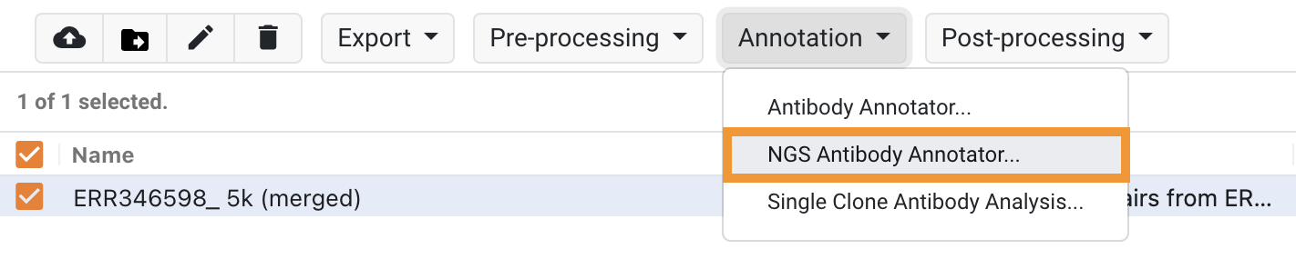 Workflows for NGS Antibody Analysis – Geneious Biologics Support